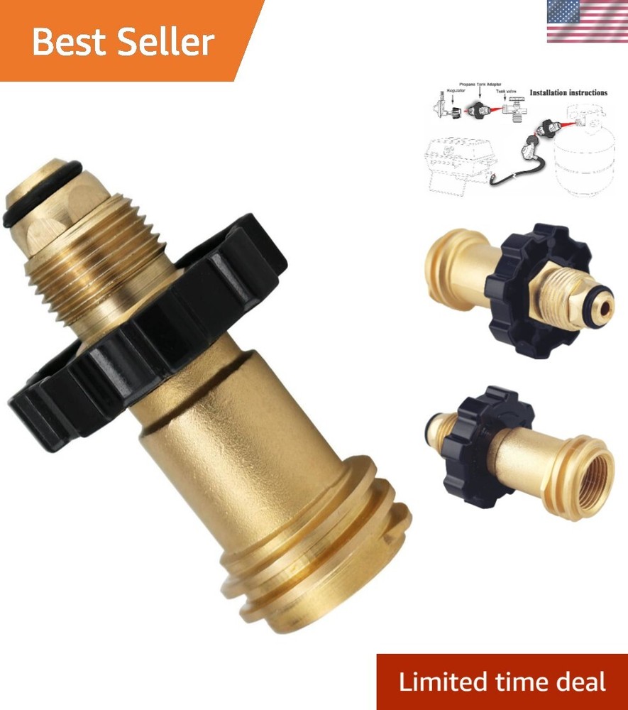 Secure Propane Tank Fitting: POL to Type 1 Conversion Kit with Easy ...