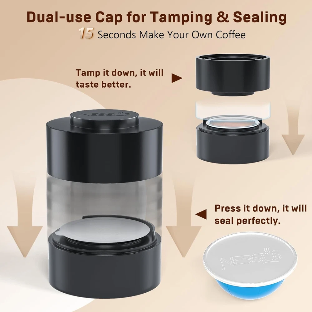 Reusable Vertuo Capsule Kit, [Alseal EZ FIT] for Reusable Nespresso ...