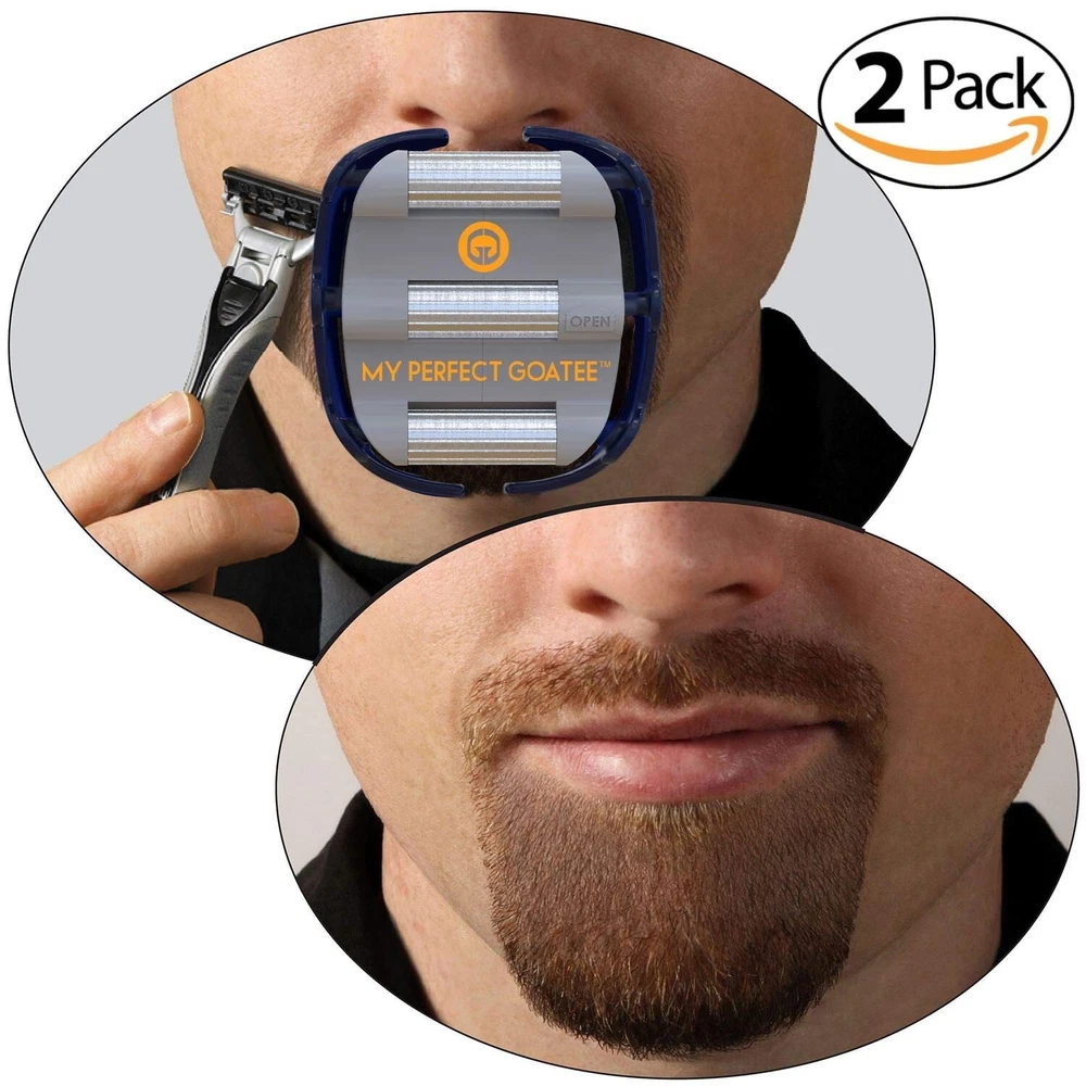 Men's Goatee Shaving Template: Precision Shaping Tool, 2-Pack for Easy ...