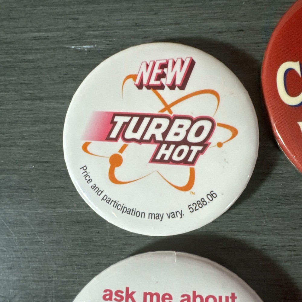 Vintage 5 Dunkin Donuts Employee Pins Retro Collectible Set