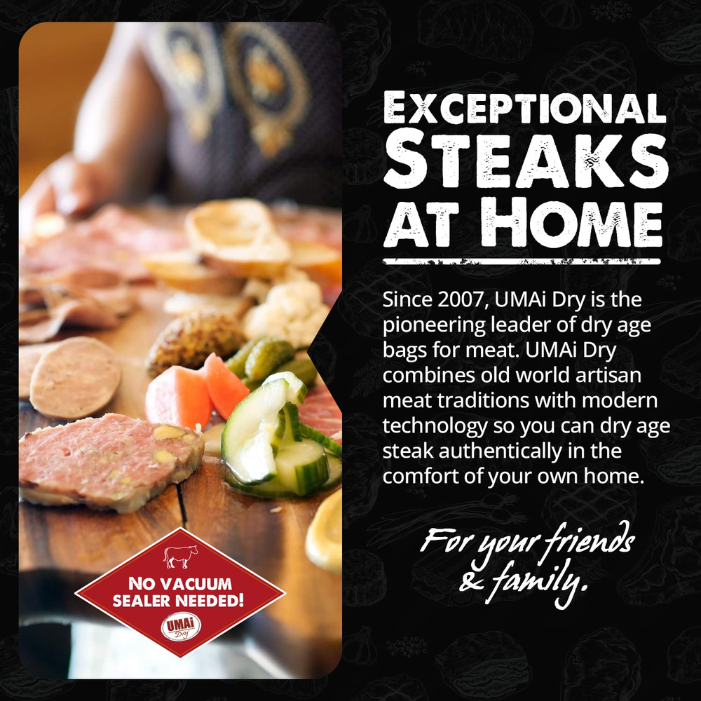 Dry Age Steak Bags - 3 Pack for Beef Ribeye Striploin Aging