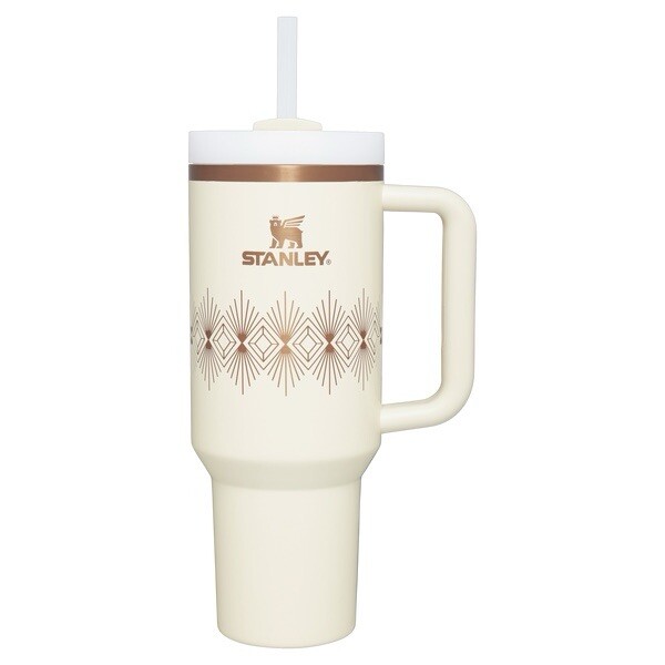 Stanley Deco Collection Quencher H2.0 FlowState Tumbler | 40 OZ Cream ...