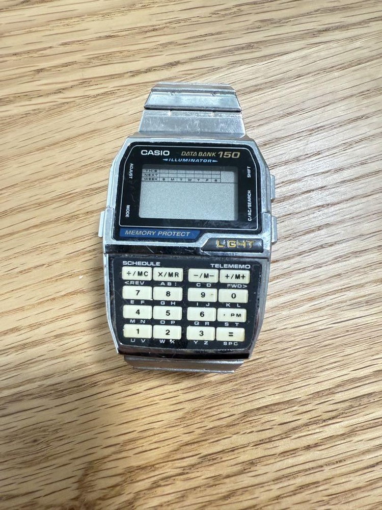 USED CASIO DBC-1500 DATA BANK OVERSEAS MODEL DATABANK150 WRISTWATCH ...