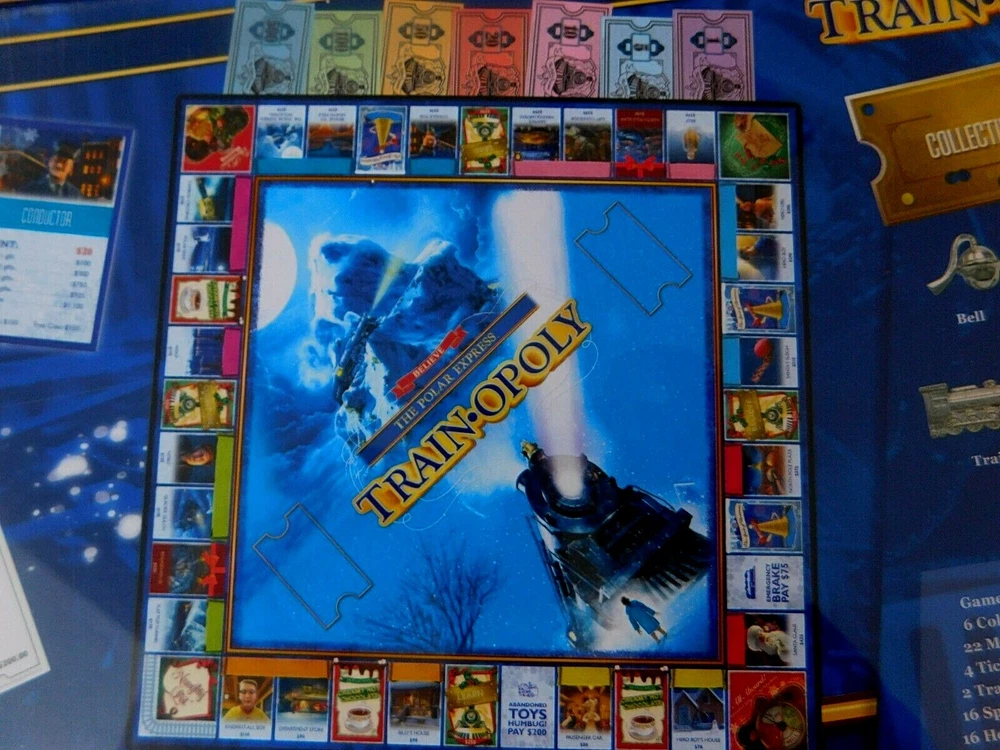Polar Express Train-Opoly Collector's Edition Monopoly Board Game