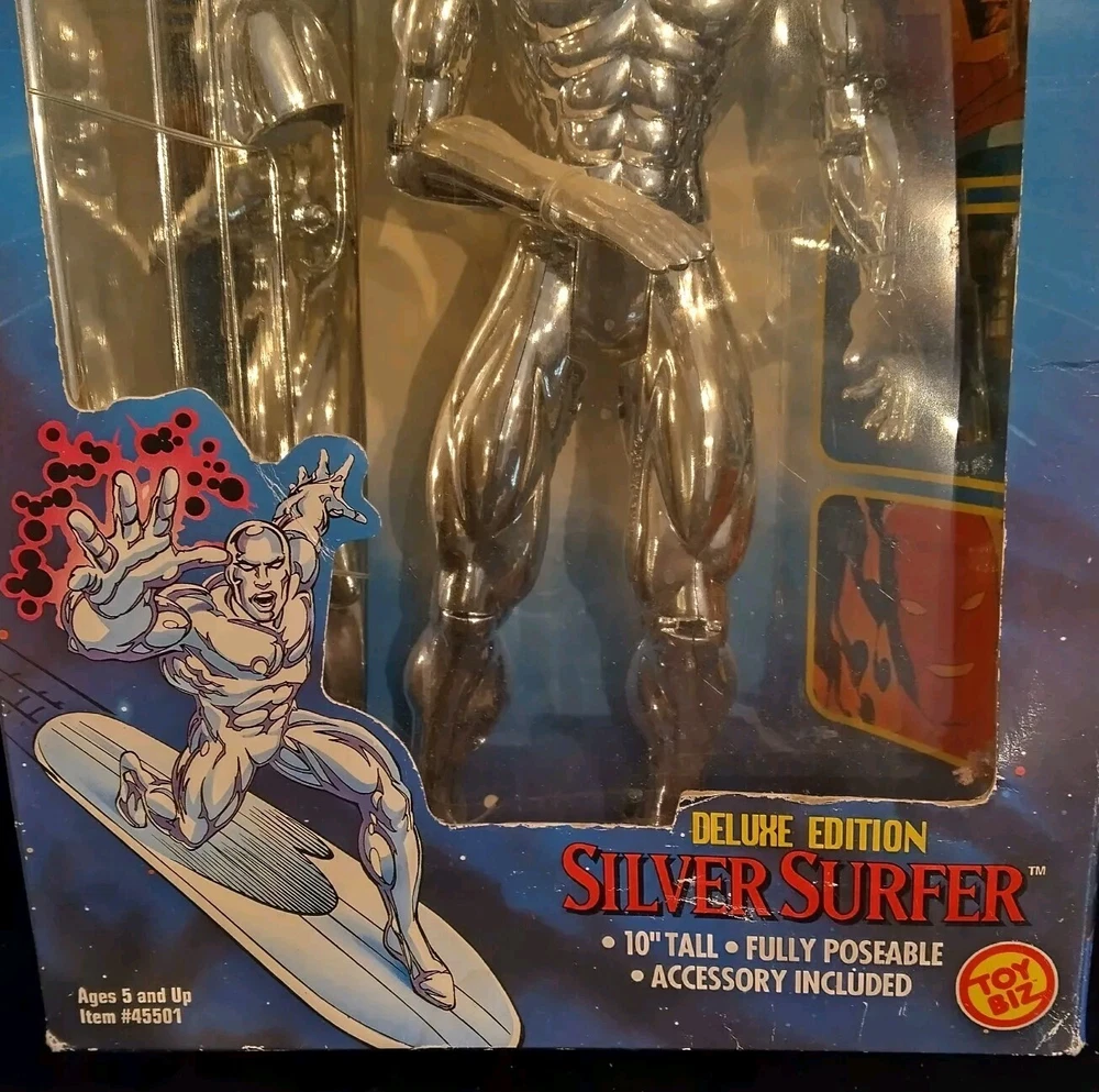 Vintage 1994 Toy Biz Marvel Fantastic Four Silver Surfer Action Figure