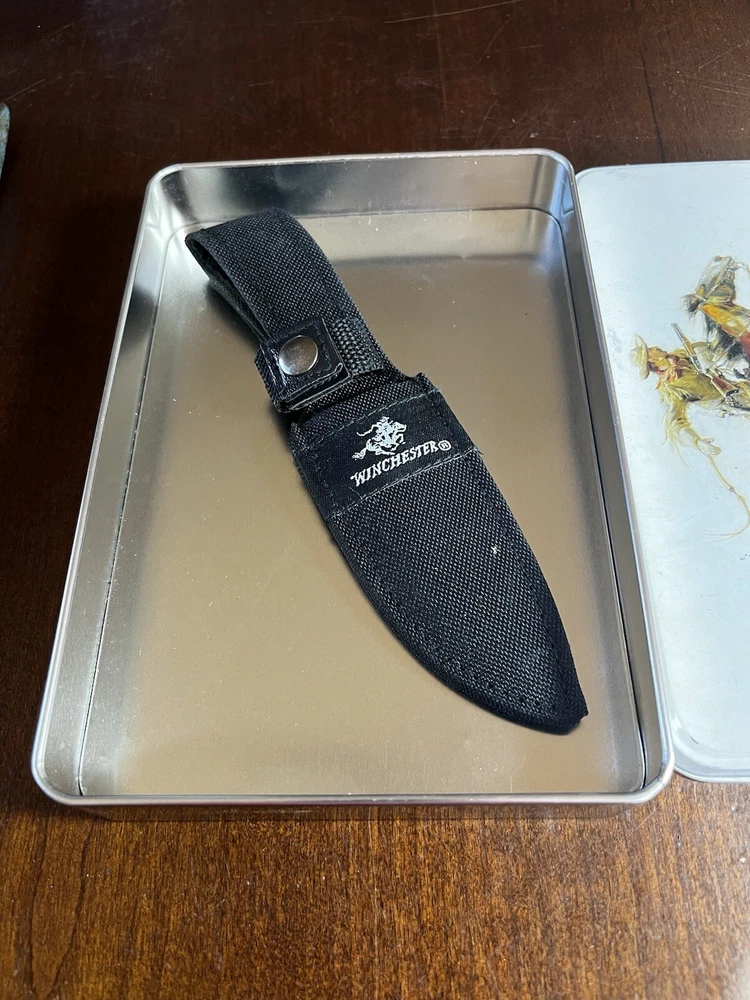 2005 Limited Edition Winchester 3 Piece Knife set w/ Sheath & Tin.