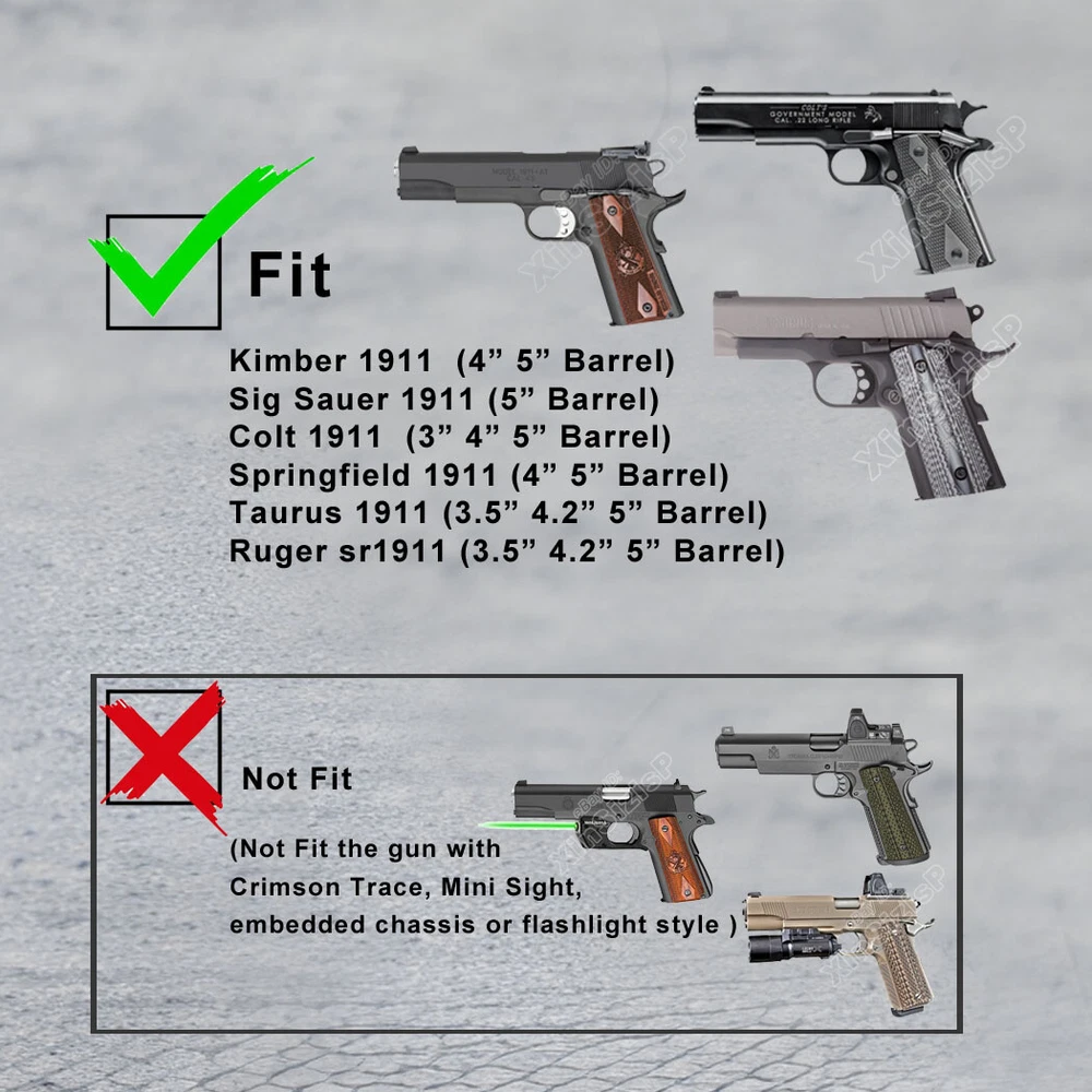 1911 Holster Fit Colt 1911 Springfield 1911 Tisas Kimber 1911 Les Baer ...