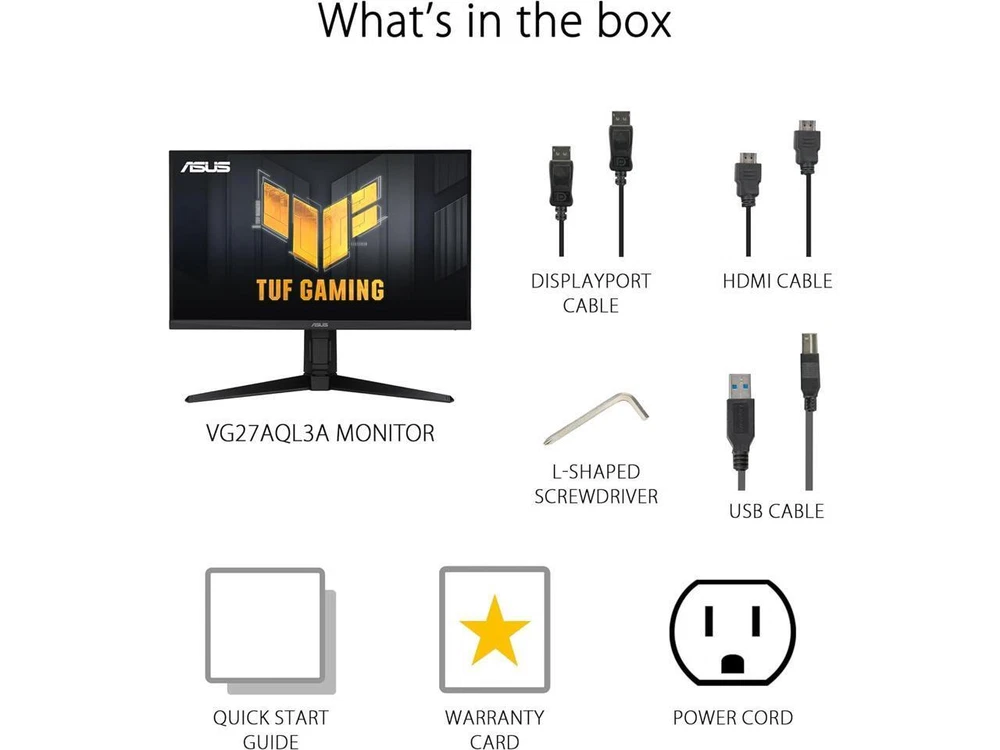 ASUS TUF Gaming 27” 1440P Monitor (VG27AQL3A) - QHD (2560 x 1440 ...