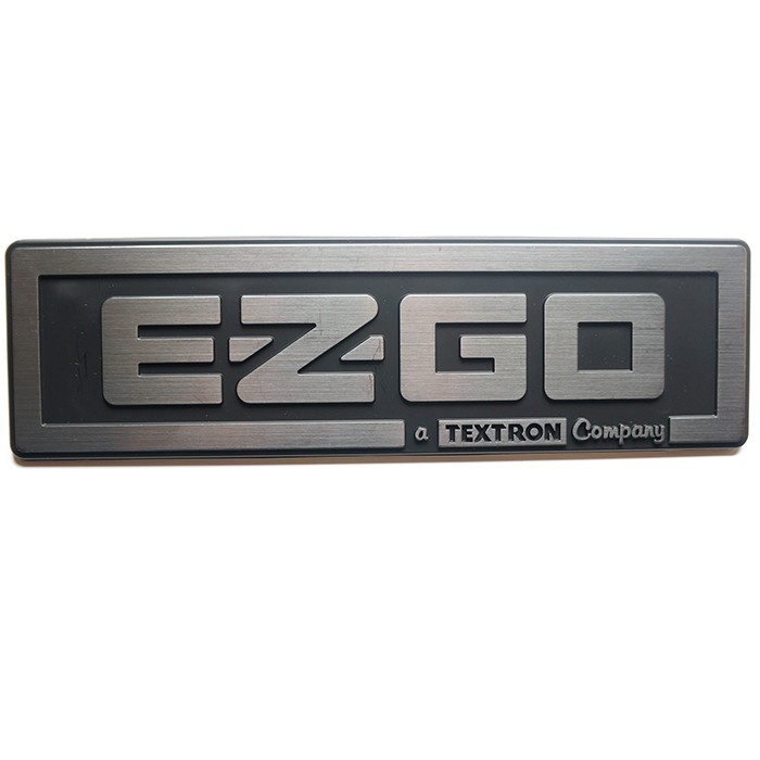 Silver Black EZGO Golf Cart Name Plate Emblem 1988-2013 Model Years