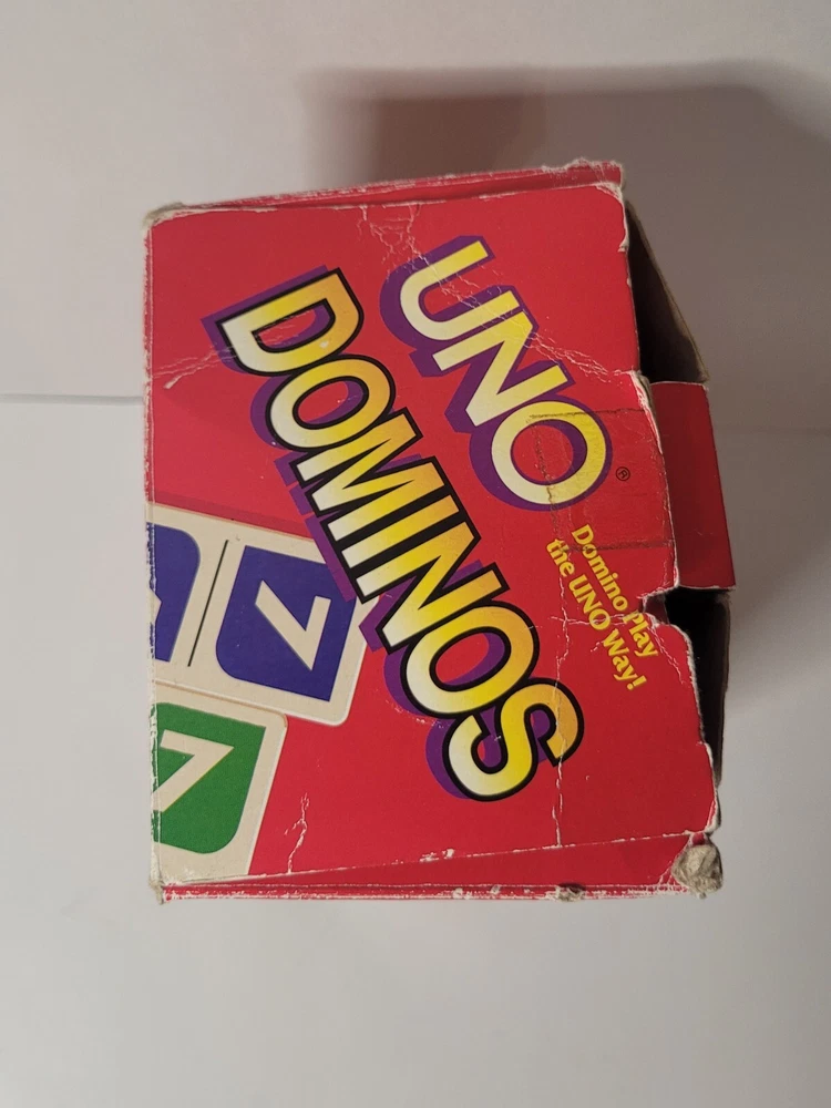 Uno Dominos Mattel 1995 Open Box Includes 81 Domino Pieces and 6 Tile ...