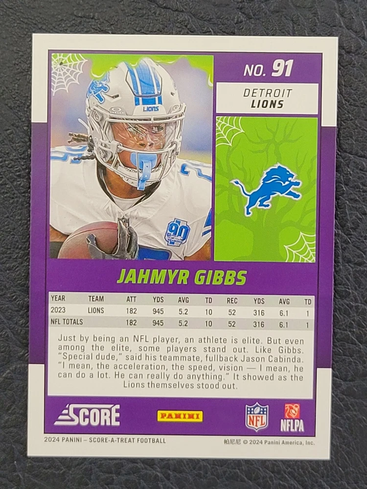 2024 Score A Treat Detroit Lions David Montgomery Pumpkins & Bats ...