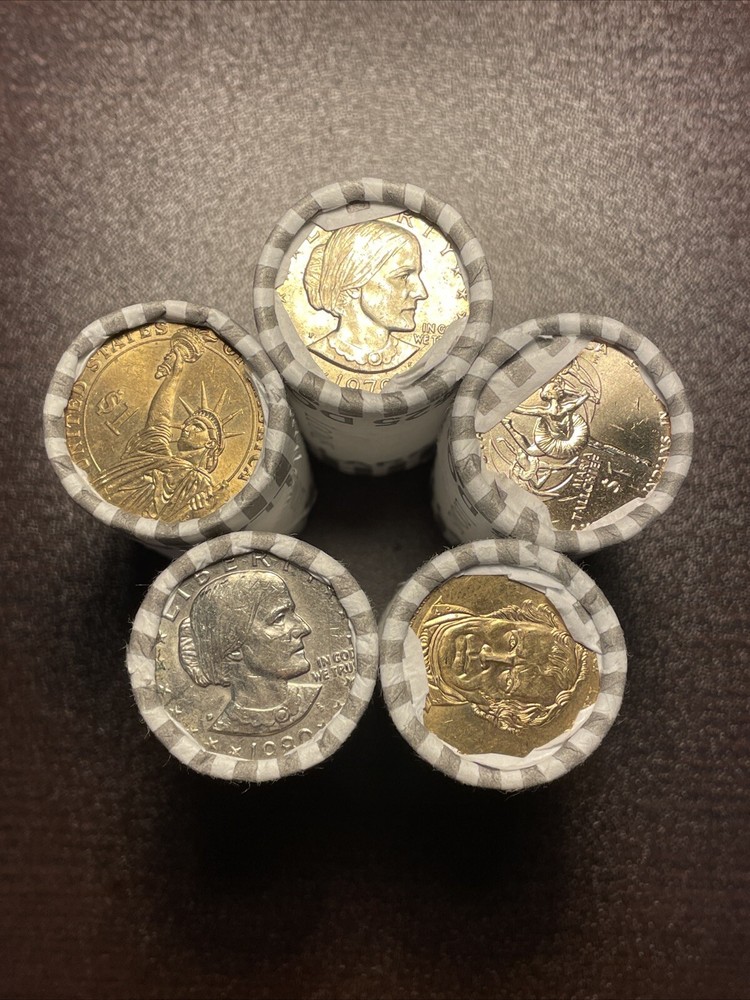 $25 FV Sealed bank roll Fed Loomis Dollar Coins Find Sacajawea Susan B ...