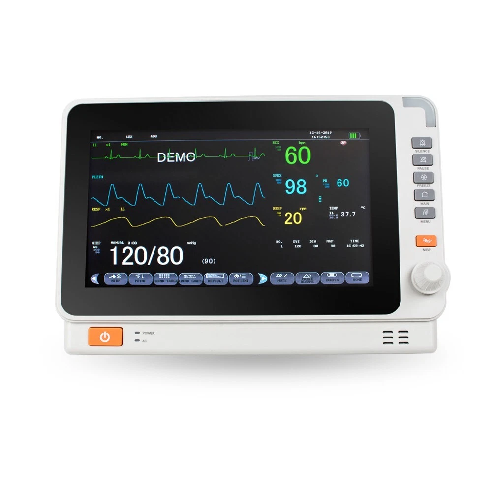 10'' Portable Patient Monitor Multi-Parameter ICU CCU Vital Sign ...