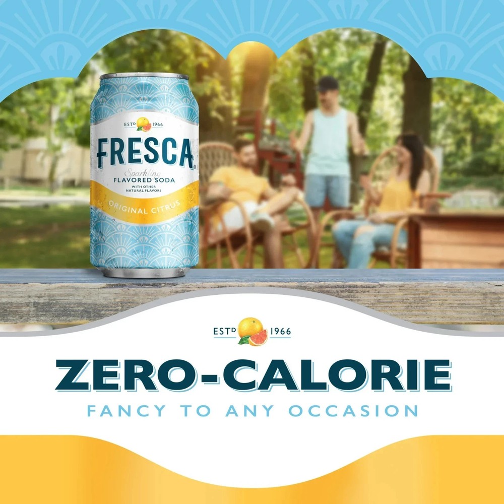 Fresca Grapefruit Citrus Soda Pop, 12 fl oz, 12 Pack Cans