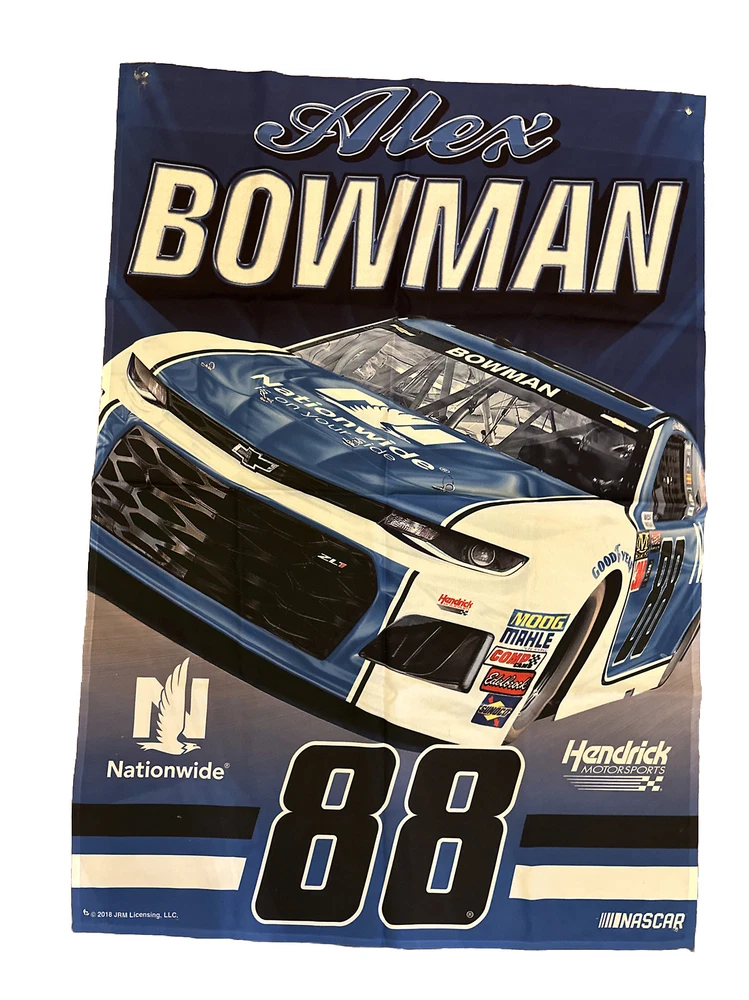 Alex Bowman 2018 Wincraft #88 Nationwide Insurance 28x40 Vertical Flag ...