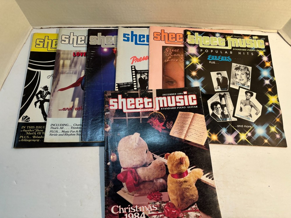 Sheet Music Magazine | Lot of 7 - 1984