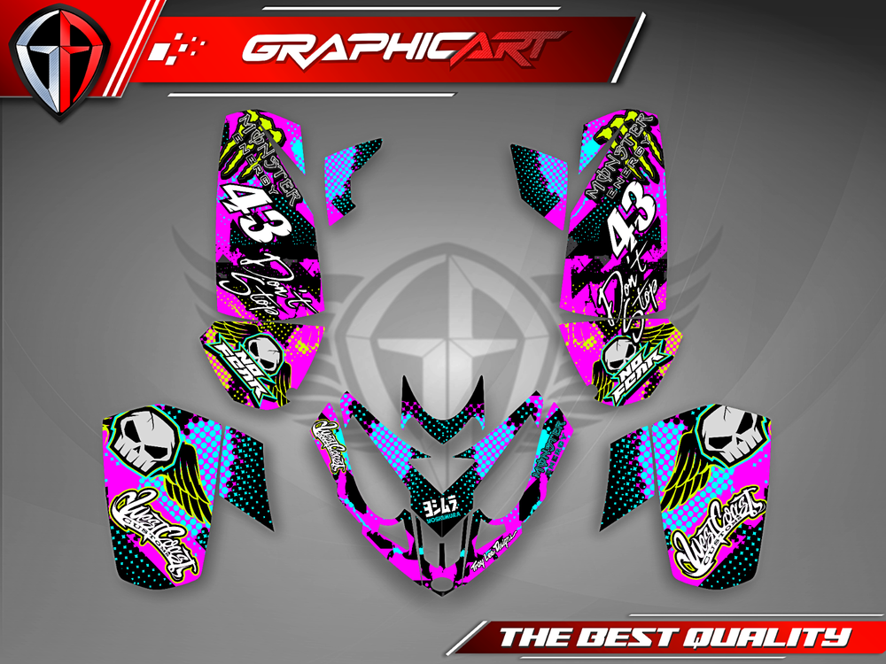 Polaris Predator 500 Full Graphics Kit for All Model Years