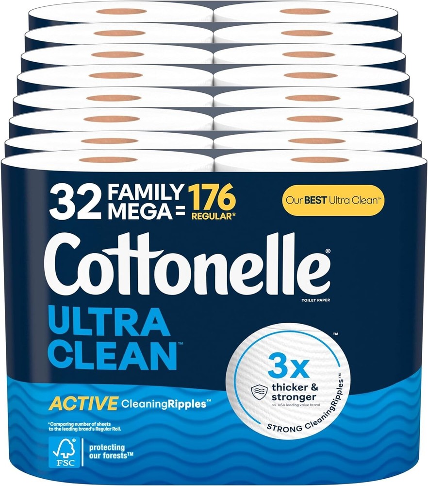 Soft 1-Ply Toilet Paper - 353 Sheets per Roll - Gentle on Sensitive Skin