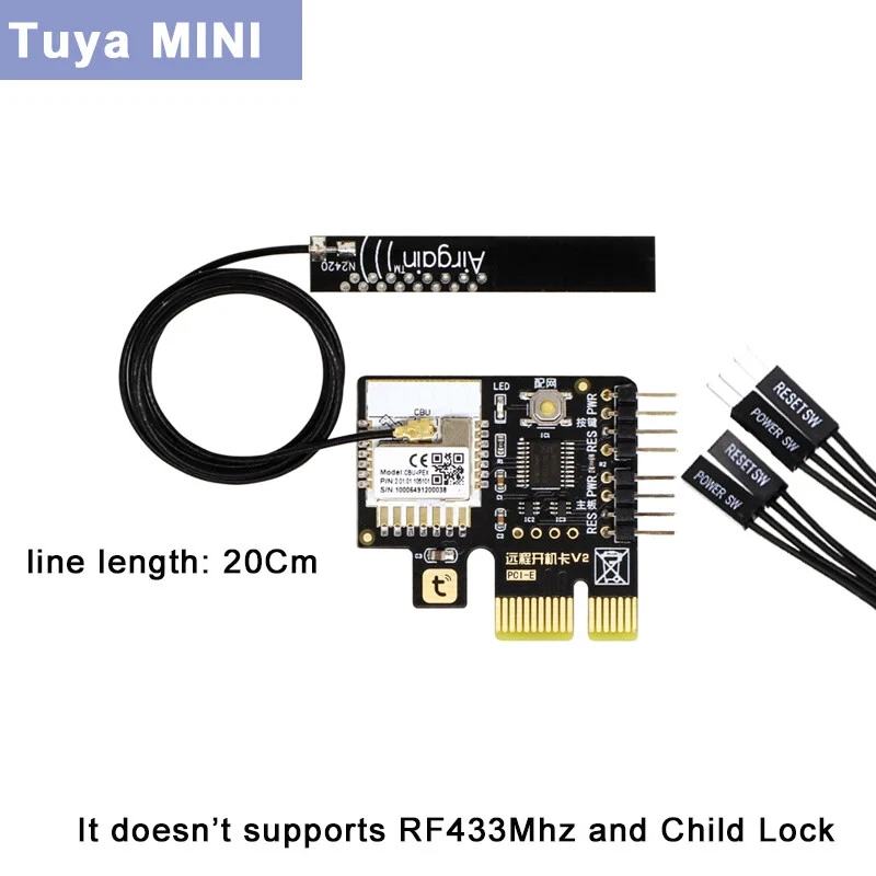 Tuya Wifi Computer Power Reset Switch,PCIE Boot Card for PC Desktop ...