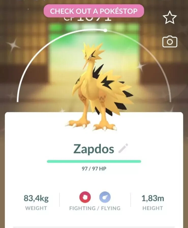Shiny Galarian Zapdos Moltres Articuno for Pokemon Go PTC Trade