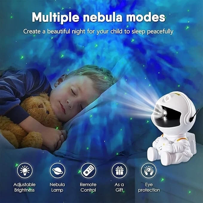 Star Projector Galaxy Night Light - Astronaut Space Buddy Projector ...