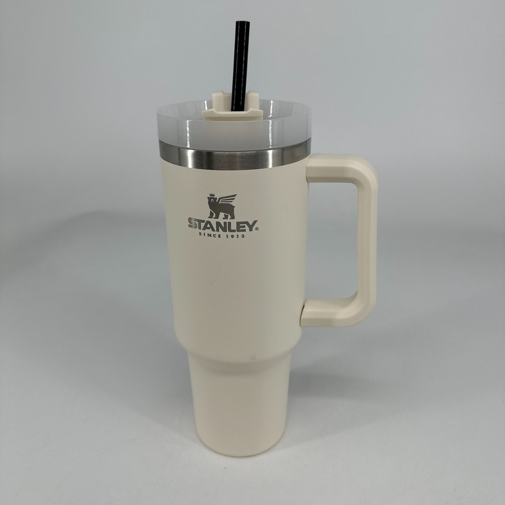 Stanley Quencher H2.0 FlowState Tumbler - 40oz (Cream) W/ Silicon Straw ...