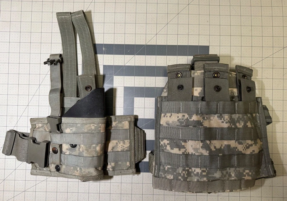 Spec Ops ACU Vapor Drop leg Holster M9 / 92FS & Blackhawk Molle Drop ...
