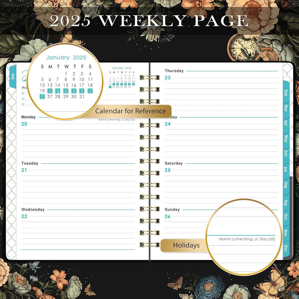 2025 Planner - Planner 2025, Jan.2025 - Dec.2025, 6.4" X 8.5", 2025 Planner Week