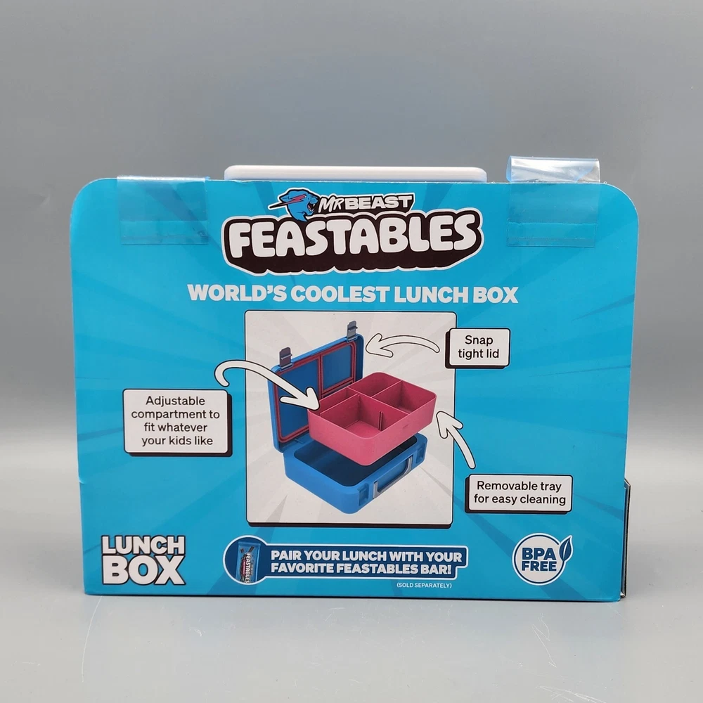 Mr Beast Feastables Worlds Coolest Lunch Box Blue/Pink Brand New In Package