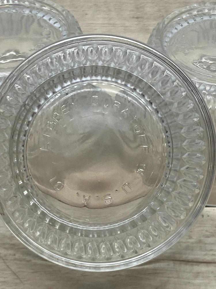 Vtg Libbey Clear Glass Duratuff Ramekings Dessert Bowls 5oz Set Of 4 ...