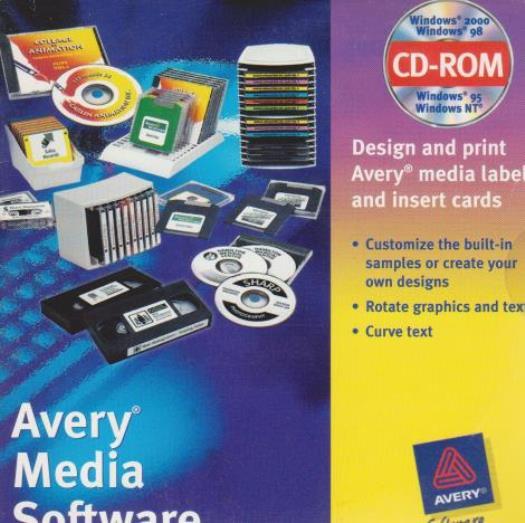 Avery Media Software PC CD for label design print cards templates graphics