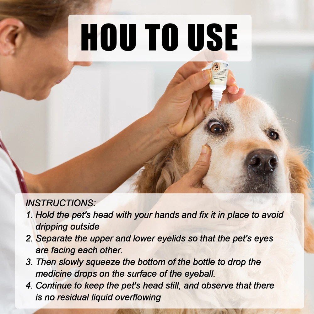 20ml，Pet Eye Drops For Of Tear Stains And Eye Discharge In Dogs And Cats