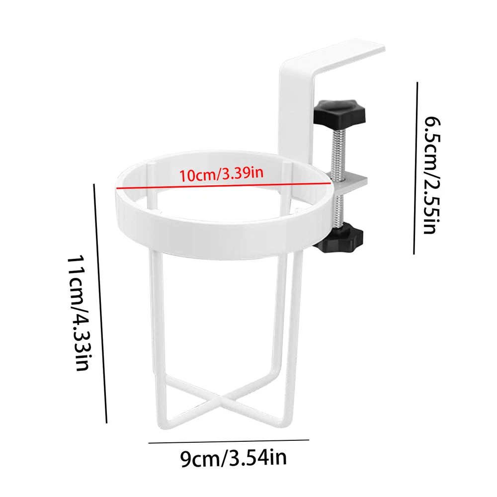 Portable Desk Cup Holder Clamp Anti-Spill Table Cup Holder Desk Cup Holder