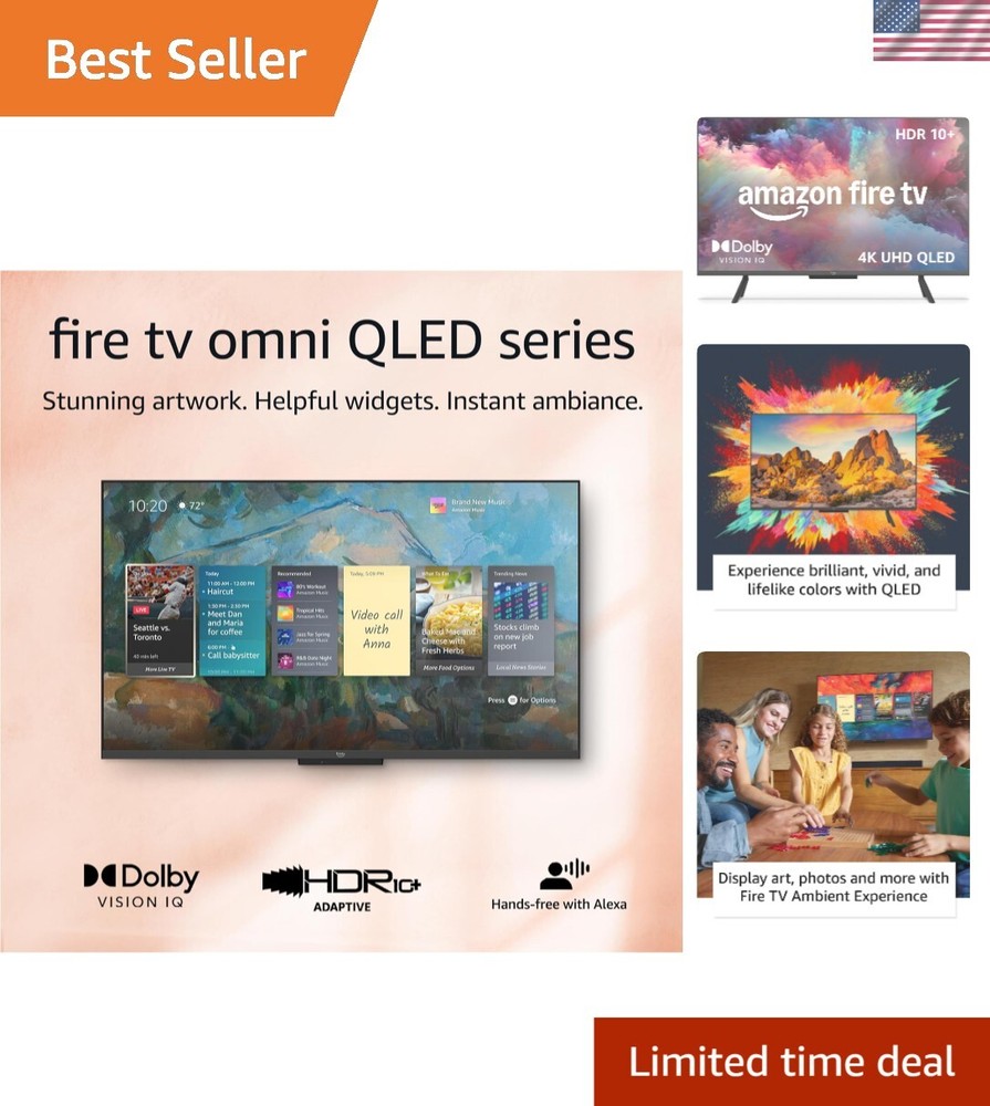 43-Inch QLED 4K Smart TV with Fire TV Ambient Mode and Alexa Voice Control