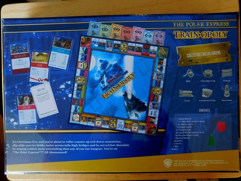 Polar Express Train-Opoly Collector's Edition Monopoly Board Game