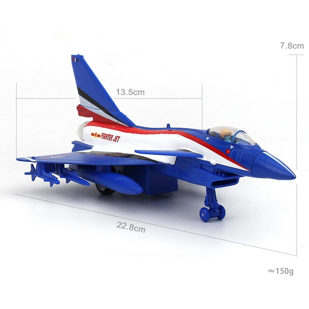 1/100 Pull Back Aviation Aircraft Model J-10 Military Fighter Plane ...