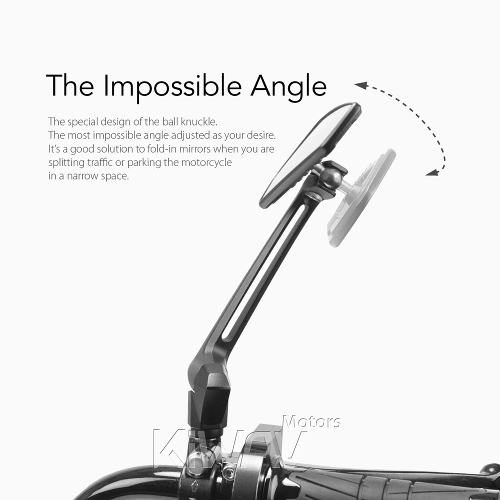 Super slim mirrors BLADE black sharp looking custom scooters moped M8 ...