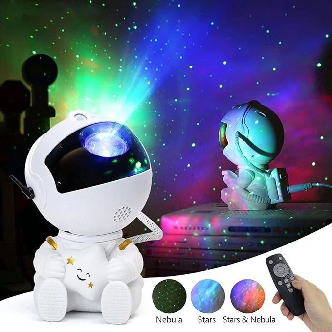 Star Projector Galaxy Night Light - Astronaut Space Buddy Projector ...