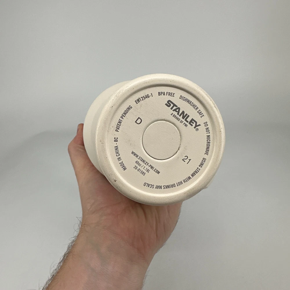 Stanley Quencher H2.0 FlowState Tumbler - 40oz (Cream) W/ Silicon Straw ...