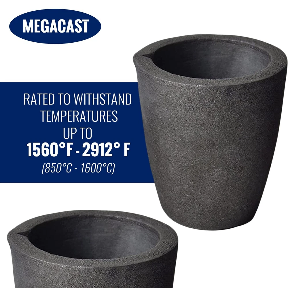 #6 12KG MegaCast, Foundry Clay Graphite Crucibles Black Cup Furnace ...