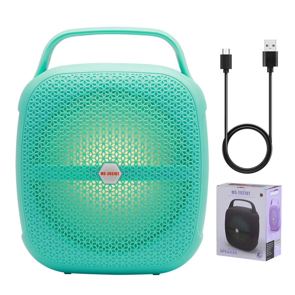 8-Inch Bluetooth Portable Wireless Speaker with LED, TWS, FM, and ...