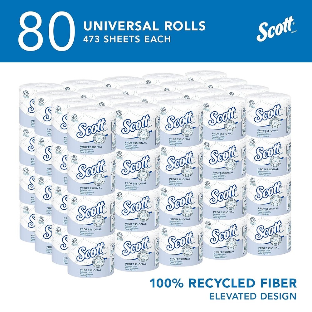 Eco-Friendly 2-Ply White Toilet Paper 80 Rolls Premium Softness ...
