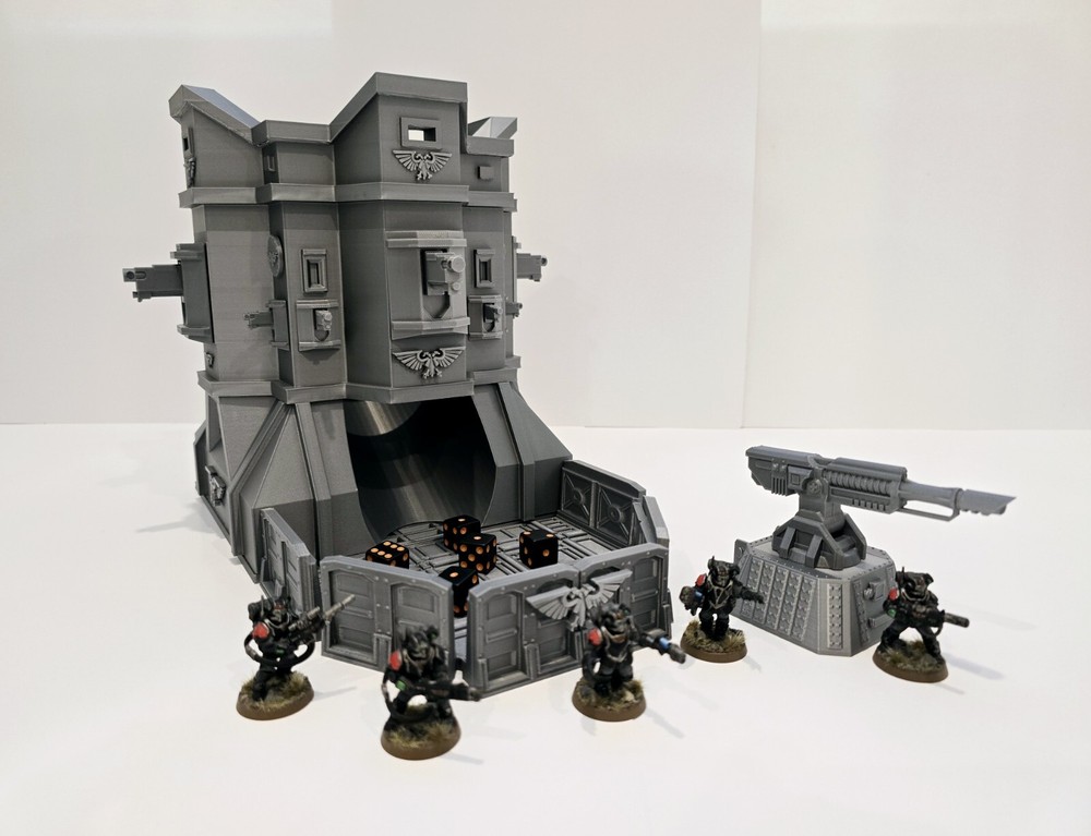 3d Printed 40K Inspired Fortress Proxy Dice Tower. Perfect for 40K or ...