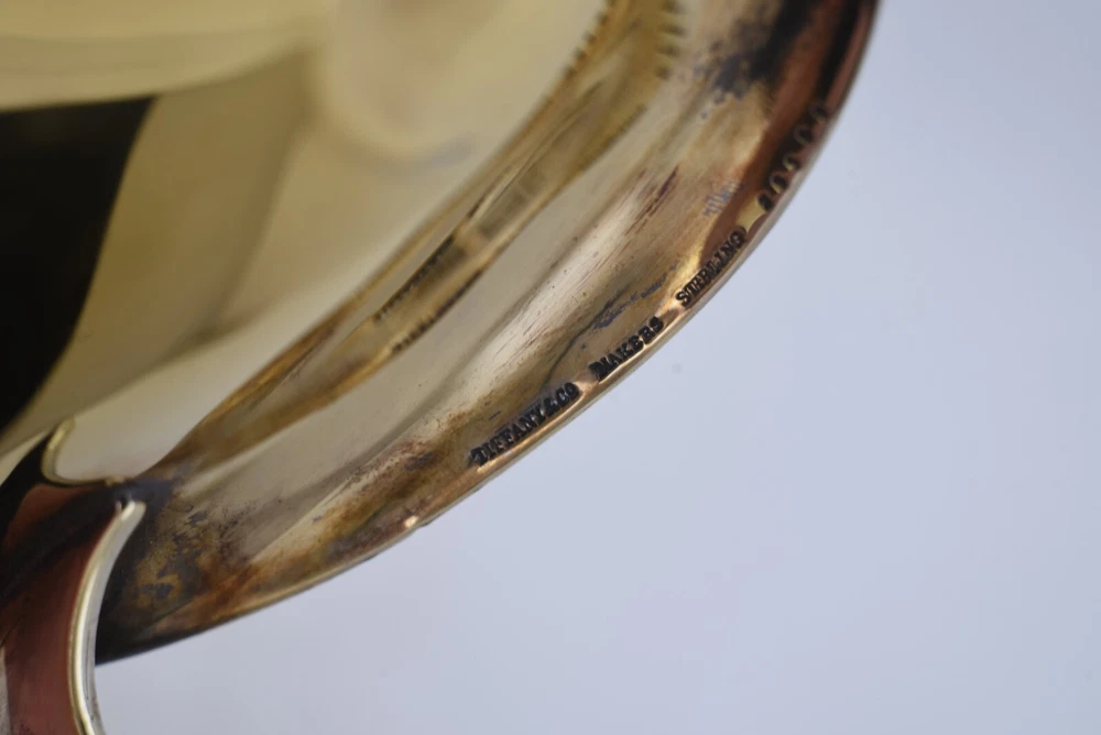 Vintage Tiffany & Co Makers Sterling Silver GILT Swan Nut Candy Dishes