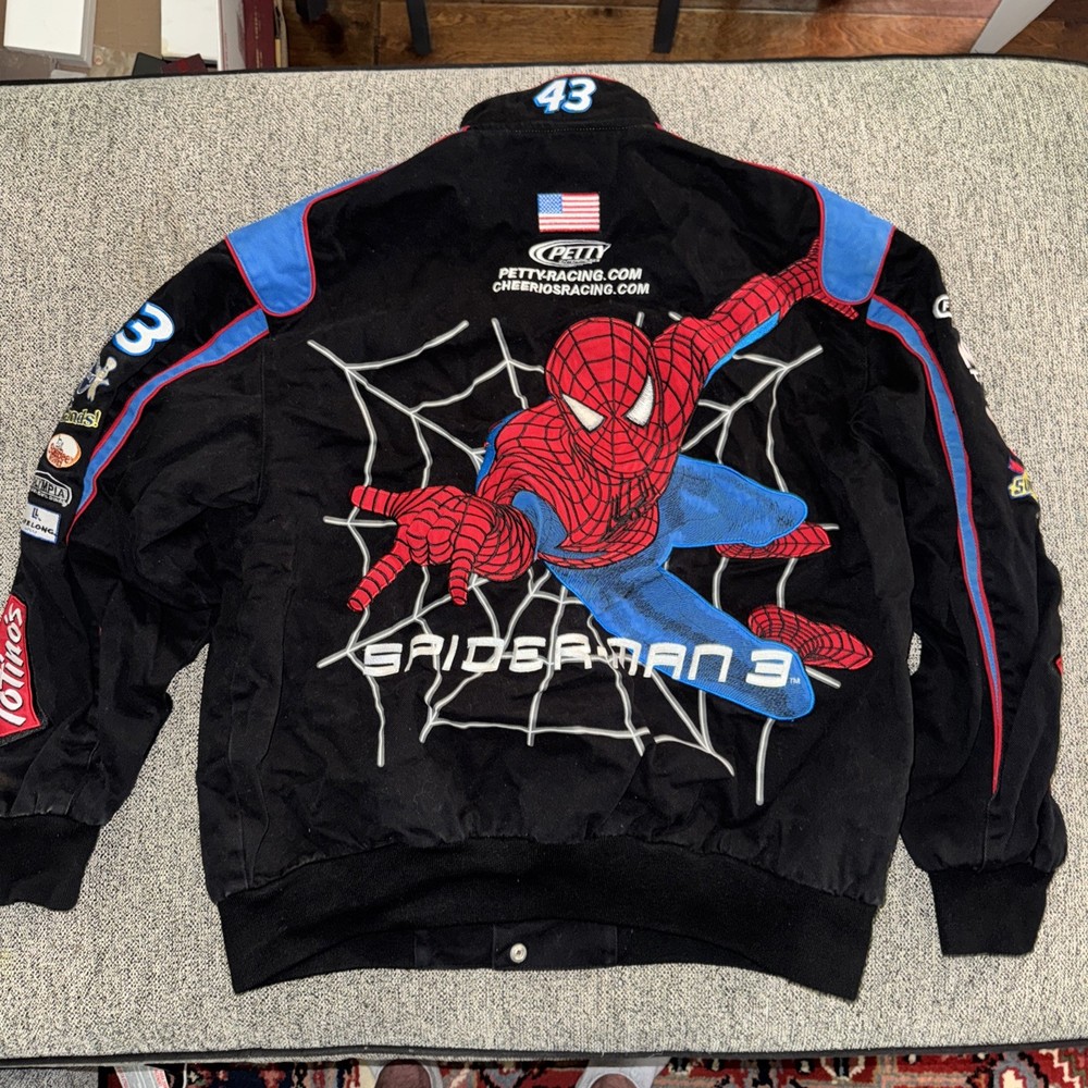 Vintage Spider-Man 3 NASCAR Racing Jacket XL by JH Design Marvel ...