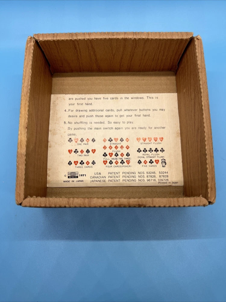 Working Vintage 1971 Waco Draw Poker Hand Held Battery Operated Toy ...