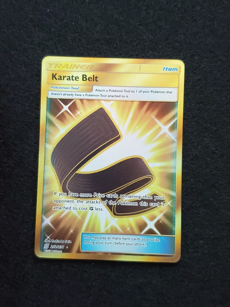 1X Karate Belt 252 Gold Secret Rare Pokemon TCG Mint Unified Minds