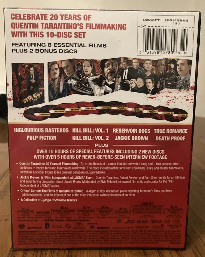 Tarantino XX: 20th Anniversary Collection (Blu-Ray), 10-Disc Box Set