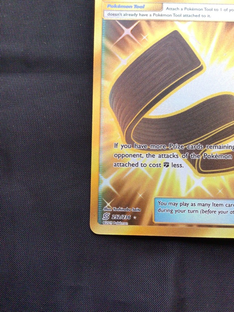 Pokemon Unified Minds Secret Rare Karate Belt 252 236 Ultra Rare Card