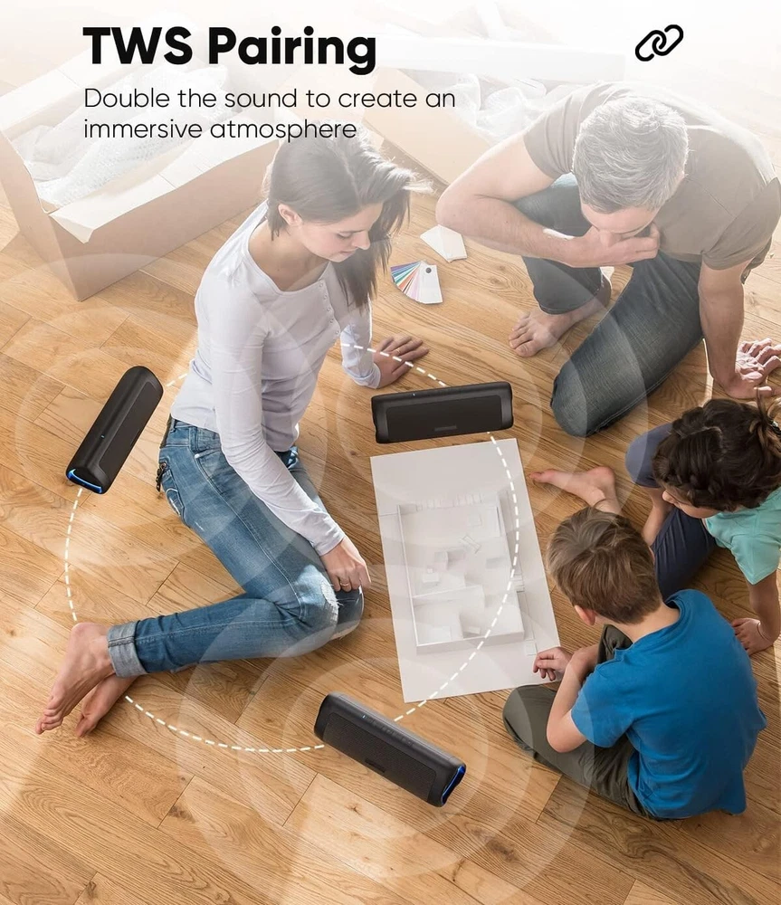 Immersive Sound Bluetooth Speaker with Dual Connectivity - Portable ...